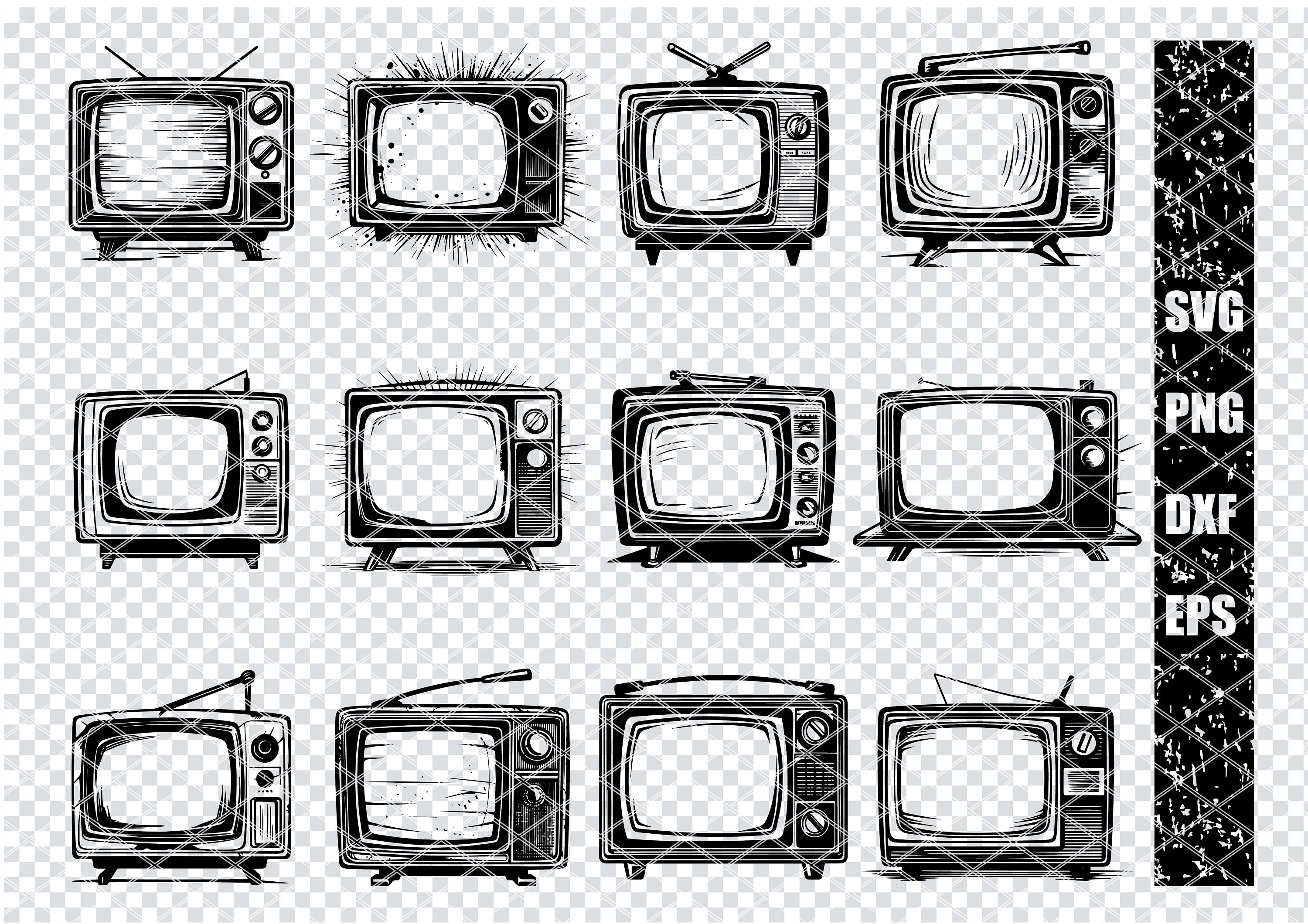 VINTAGE RETRO TV Svg, Classic Tv Svg Files for Cricut, Antique Tv ...
