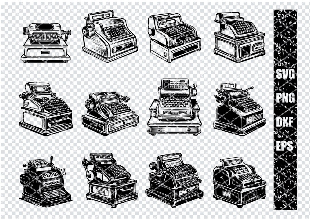 ANTIQUE CASH REGISTER Svg, Vintage Cash Register Svg Files for Cricut ...