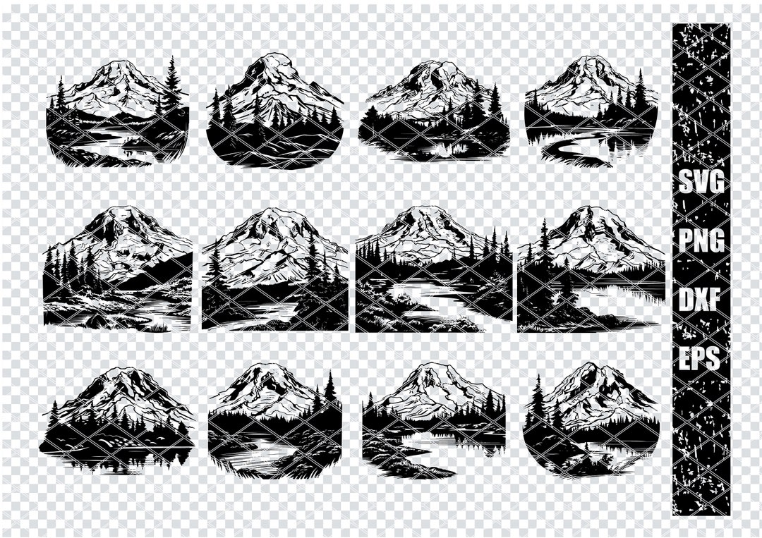 MOUNT RAINIER National PARK Svg, Rainier Washington Svg Files for ...
