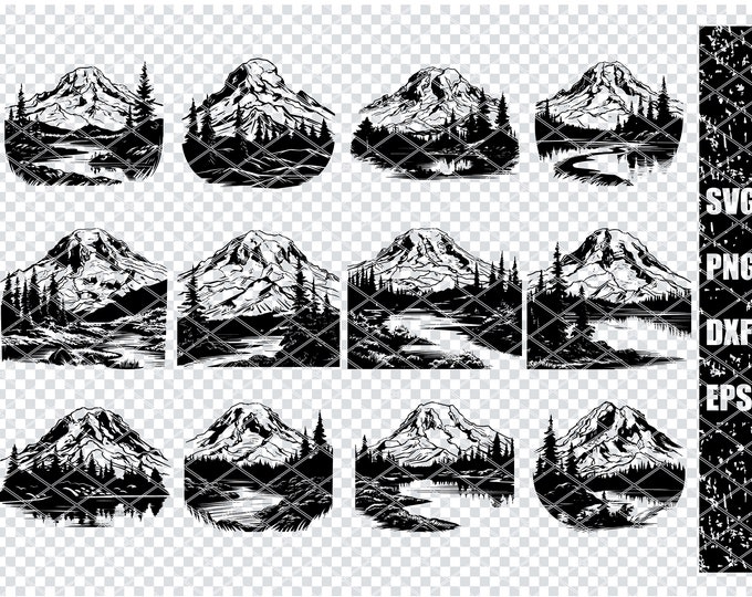 Washington SVG DFX PNG Washington State Svg Mount Rainier Svg ...