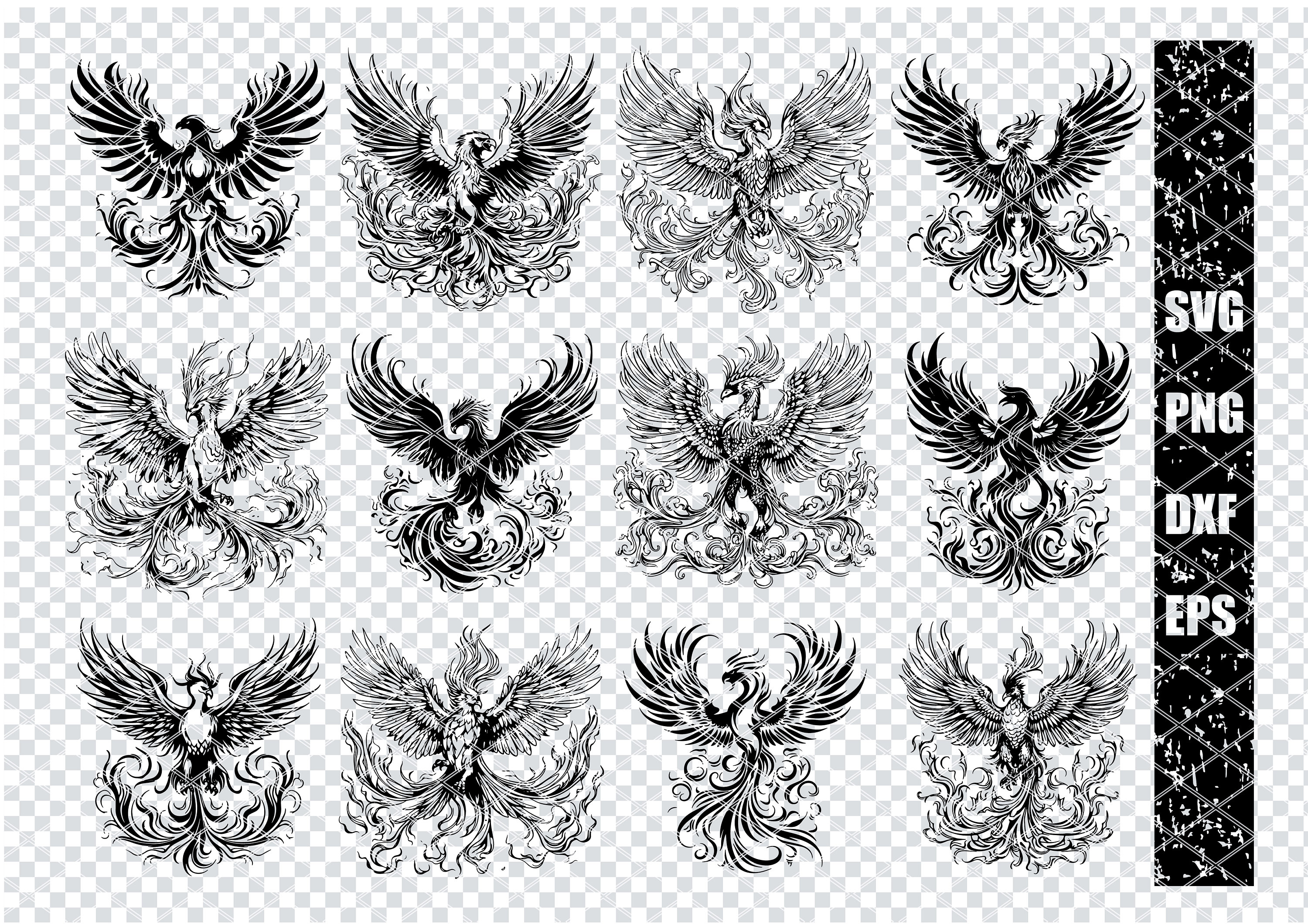 PHOENIX BIRD SVG, Phoenix Bird Svg Files for Cricut, Mythical Phoenix ...