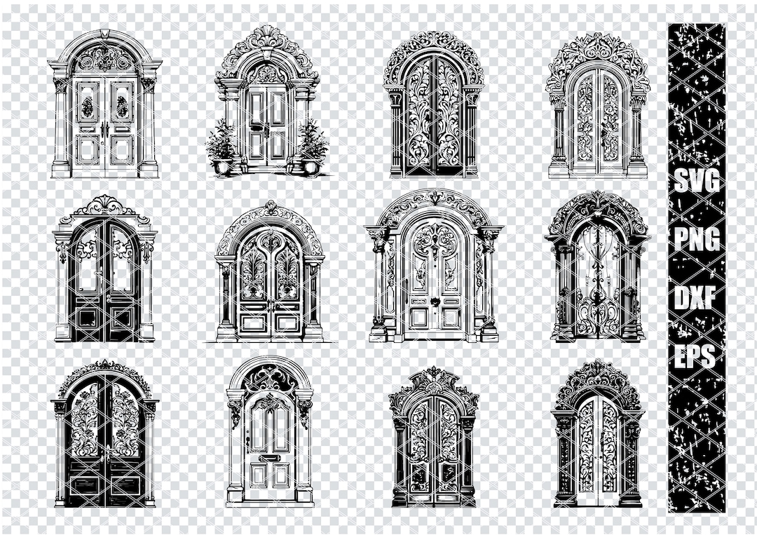 VICTORIAN DOOR SVG, Medieval Victorian Door Svg Files for Cricut ...