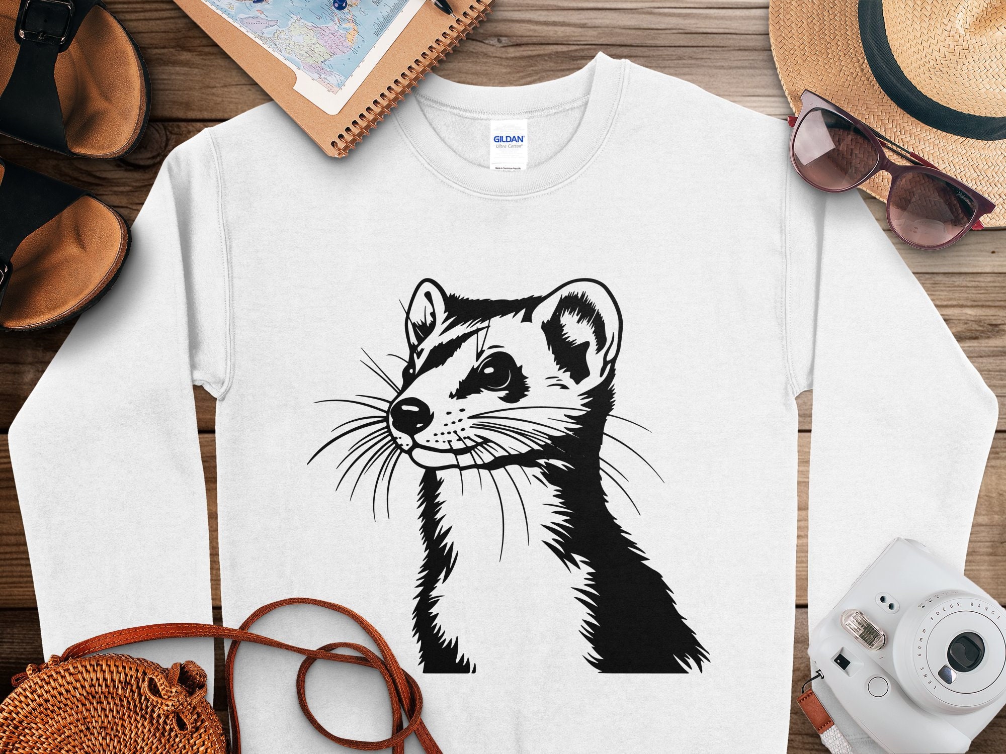 WEASEL SVG, FERRET Head Svg Files for Cricut, Mink Head Clipart, Laser ...