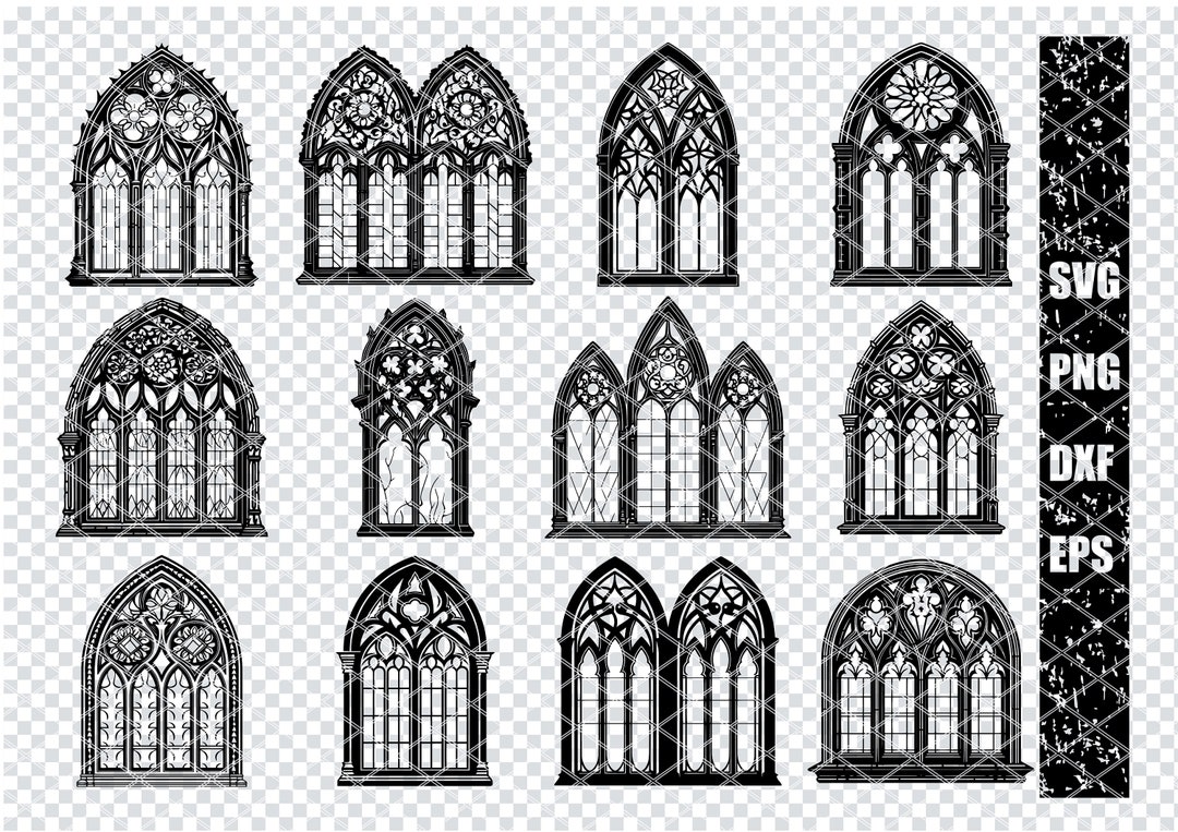 GOTHIC VICTORIAN WINDOW Svg, Gothic Window Svg Files for Cricut ...