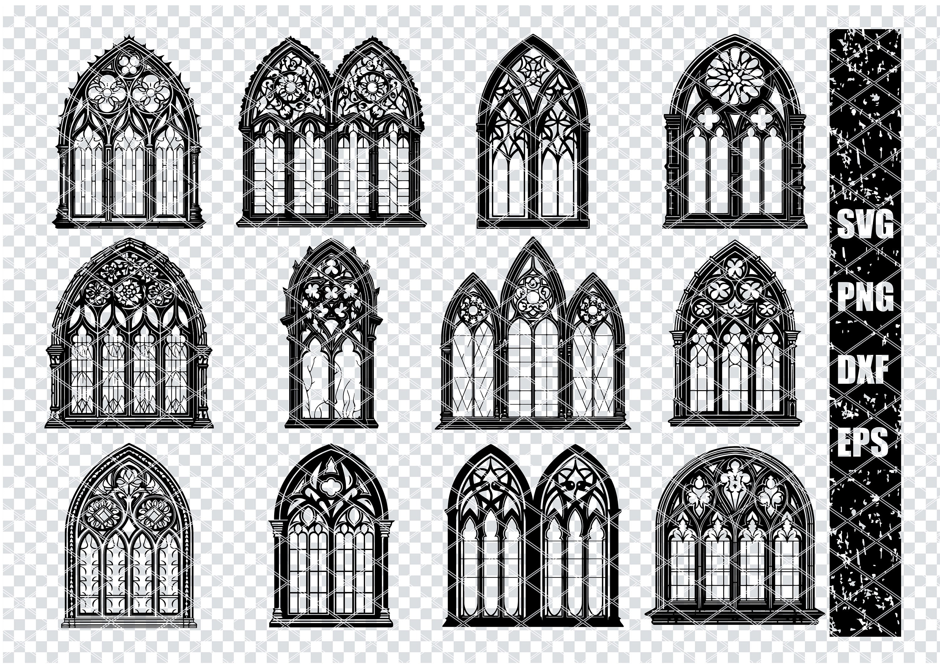 GOTHIC VICTORIAN WINDOW Svg, Gothic Window Svg Files for Cricut ...