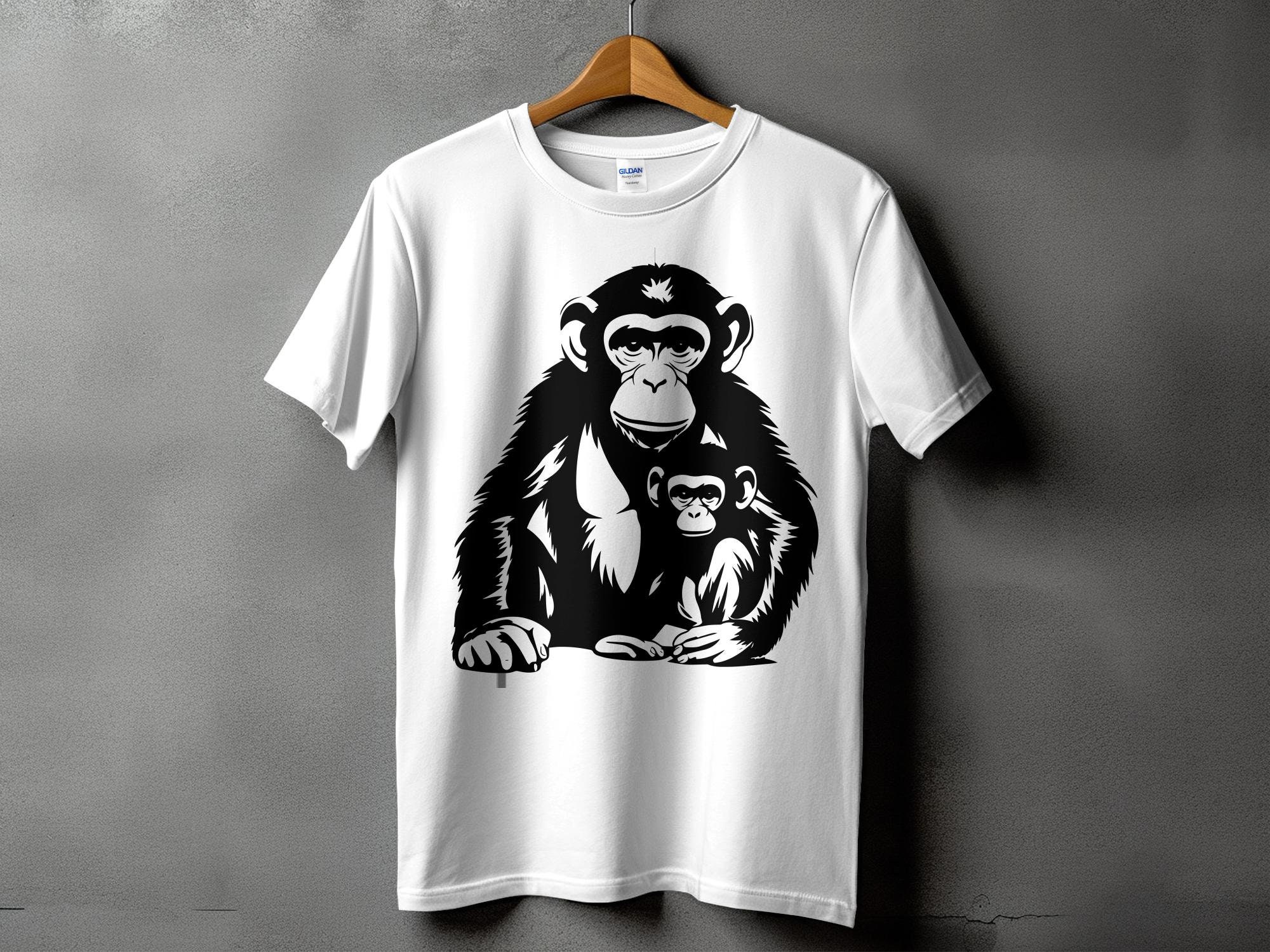 CHIMPANZEE APE SVG, Chimpanzee Primate Svg Files for Cricut, Chimpanzee ...