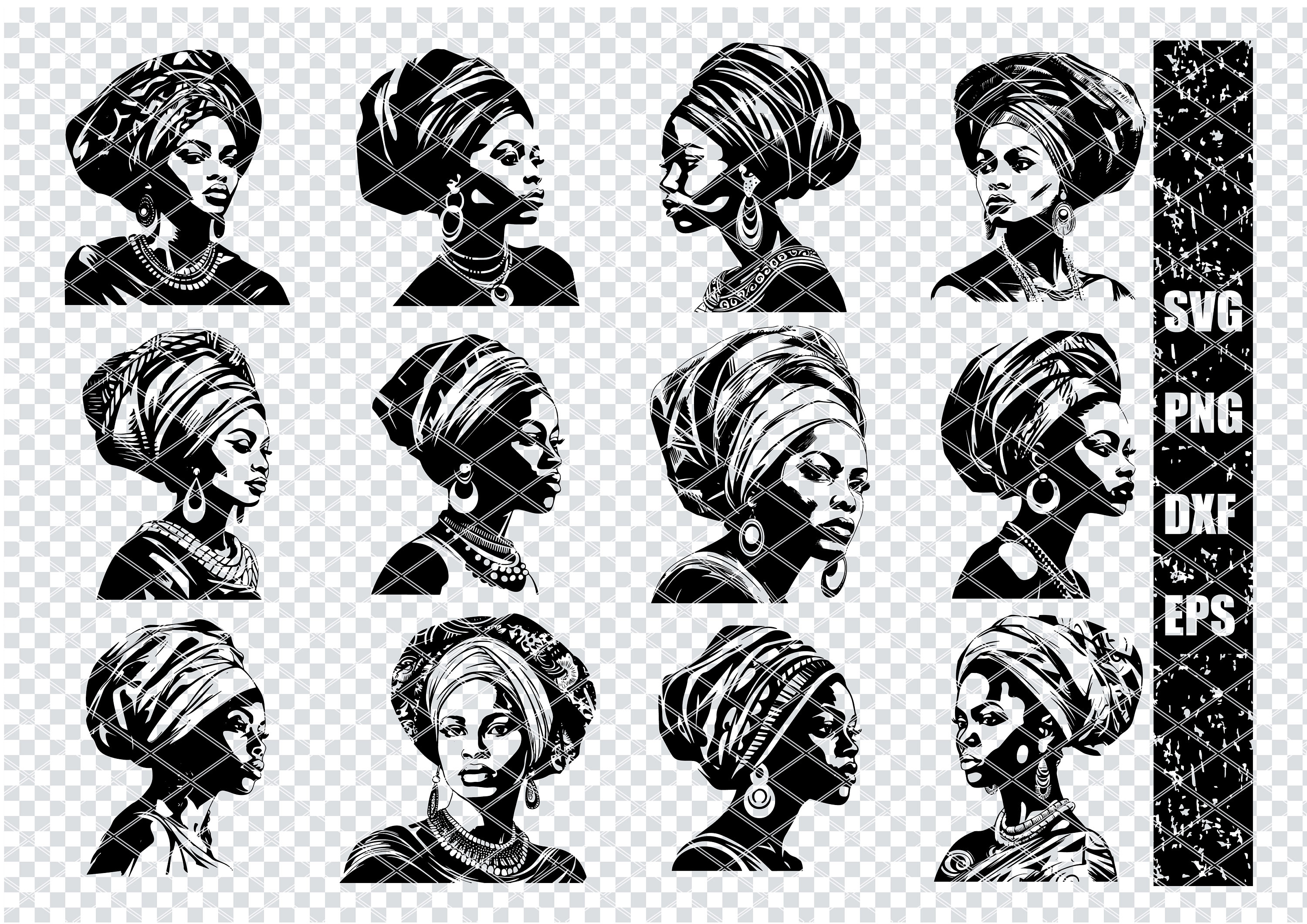 AFRICAN WOMAN SVG, Black Afro Woman Svg Files for Cricut, Caribbean ...