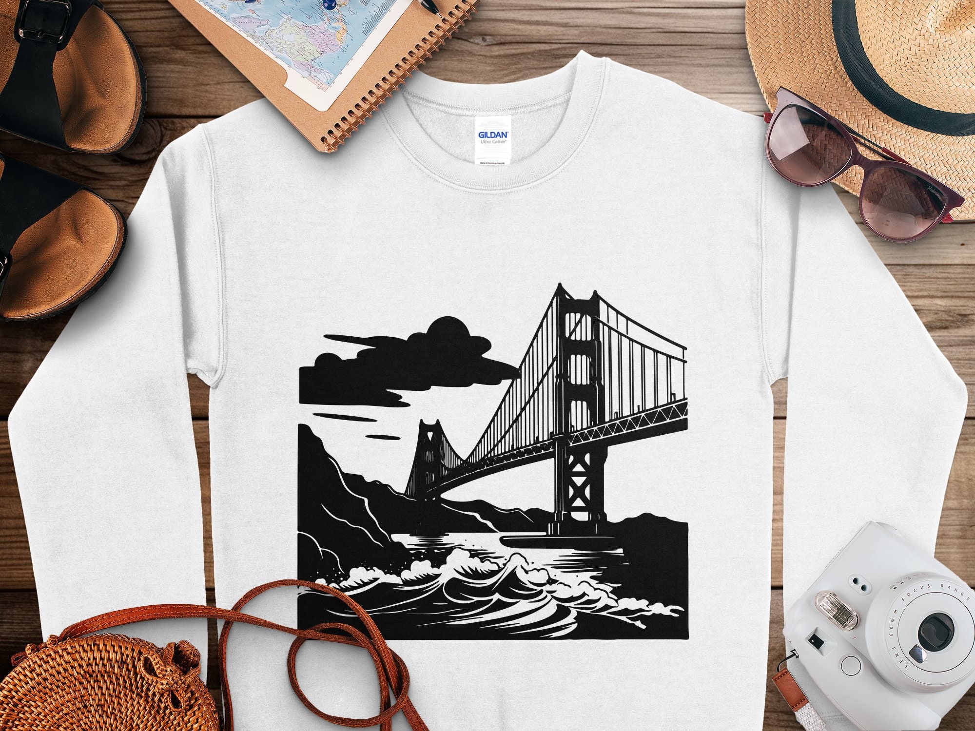 GOLDEN GATE BRIDGE Svg, Golden Gate Strait Svg Files for Cricut, San ...
