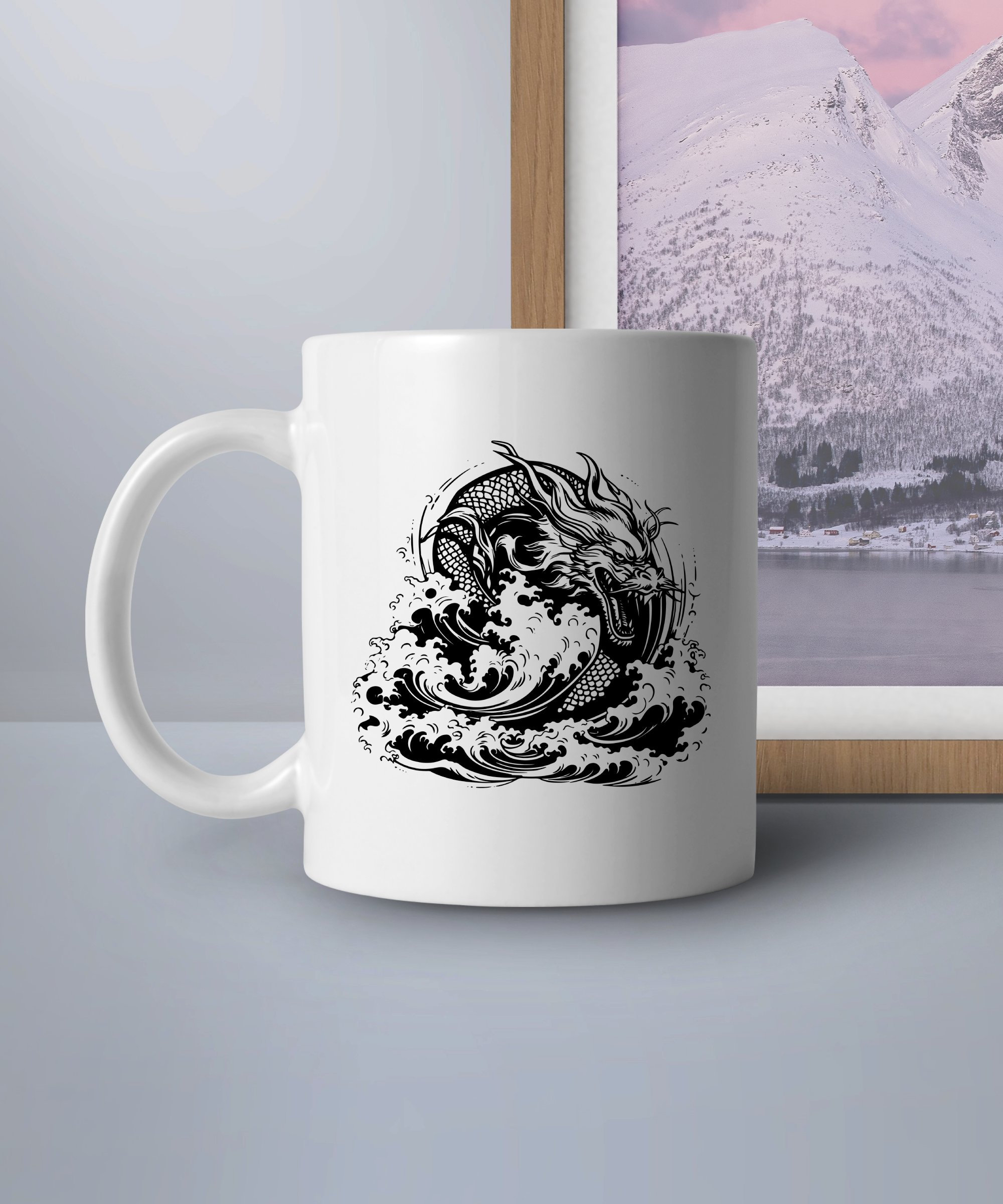 WAVE SEA DRAGON Svg, Sea Serpent Monster Svg Files for Cricut, Water ...