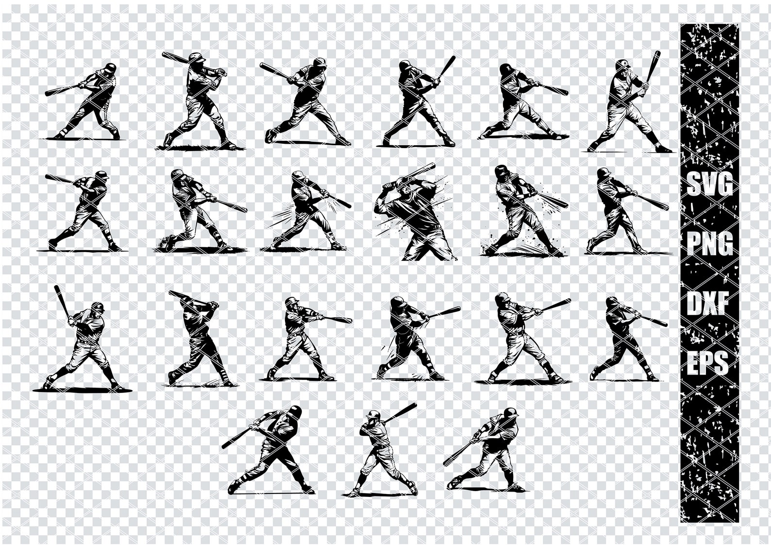 BASEBALL PLAYER SVG, Baseball Batter Svg Cut Files for Cricut, Baseball ...