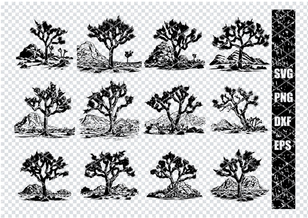 JOSHUA DESERT TREE Svg, Joshua Tree National Park Svg Files for Cricut ...