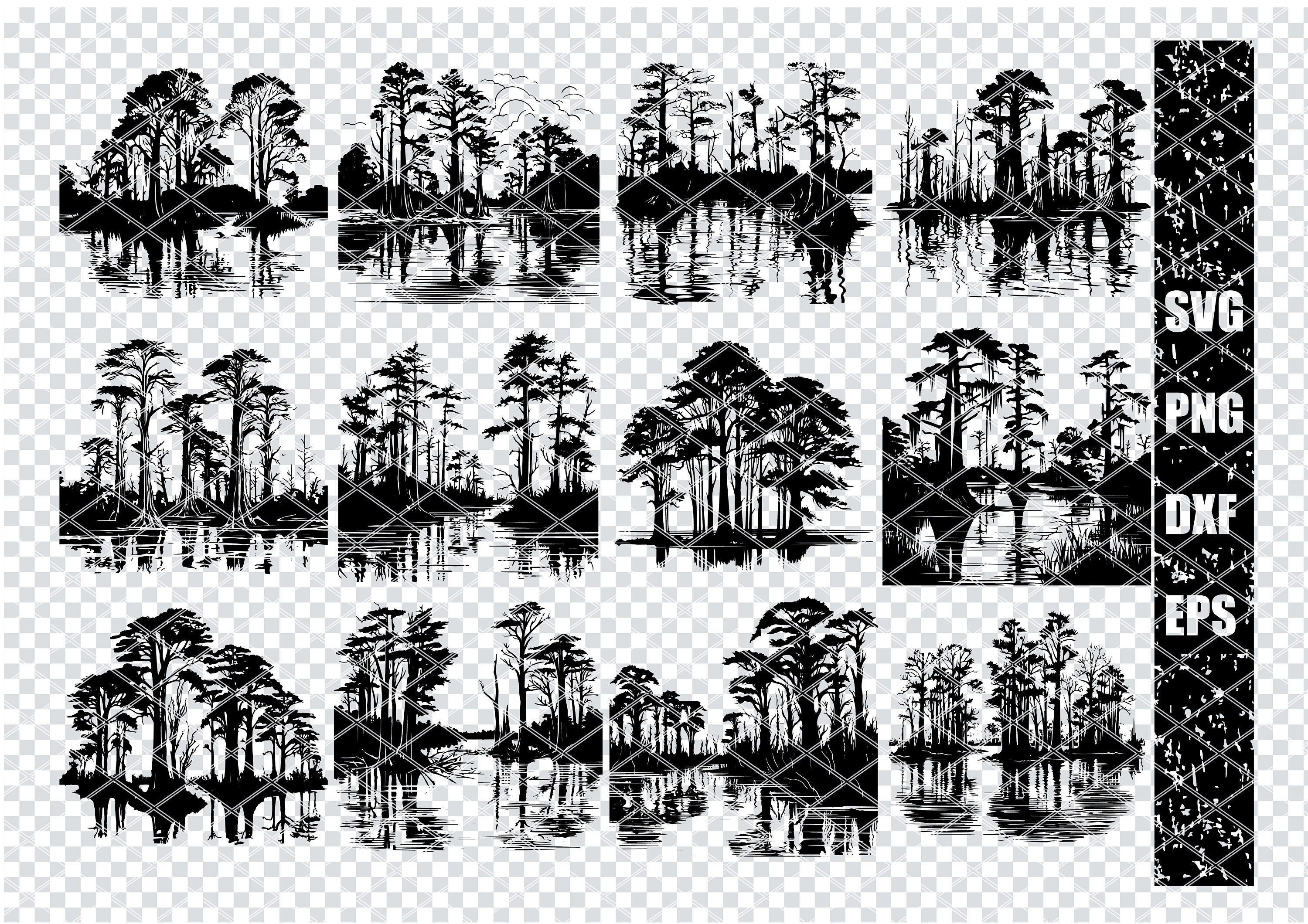 BALD CYPRESS TREE Svg, Swamp Cypress Tree Svg Files for Cricut, Wetland ...