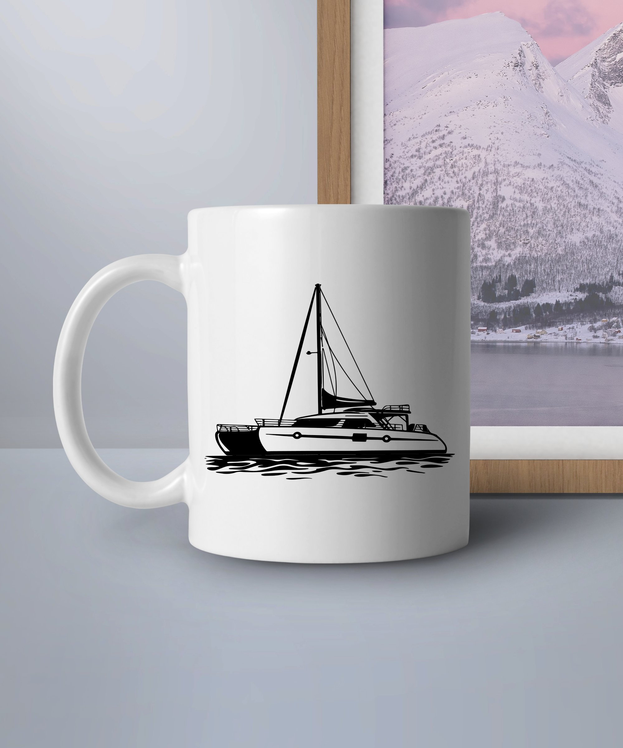CATAMARAN TWIN HULL Boat Svg, Double Sailboat Svg Files for Cricut ...