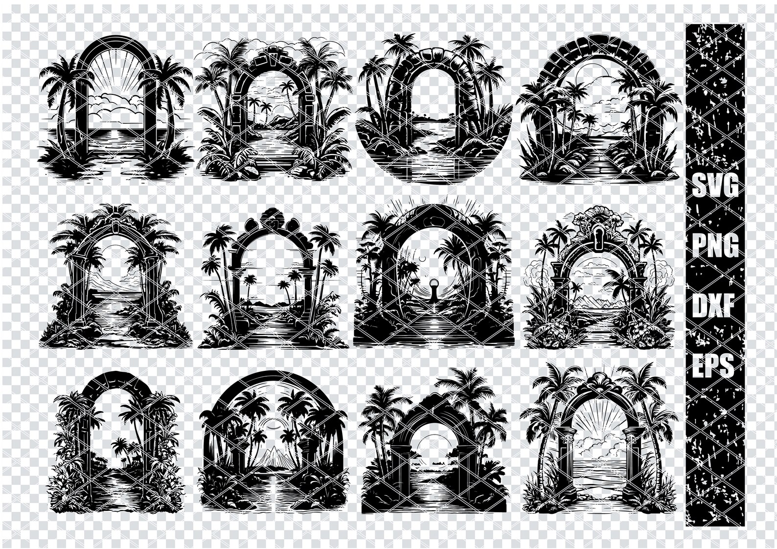 PARADISE PORTAL GATEWAY Svg, Tropical Portal Svg Files for Cricut ...