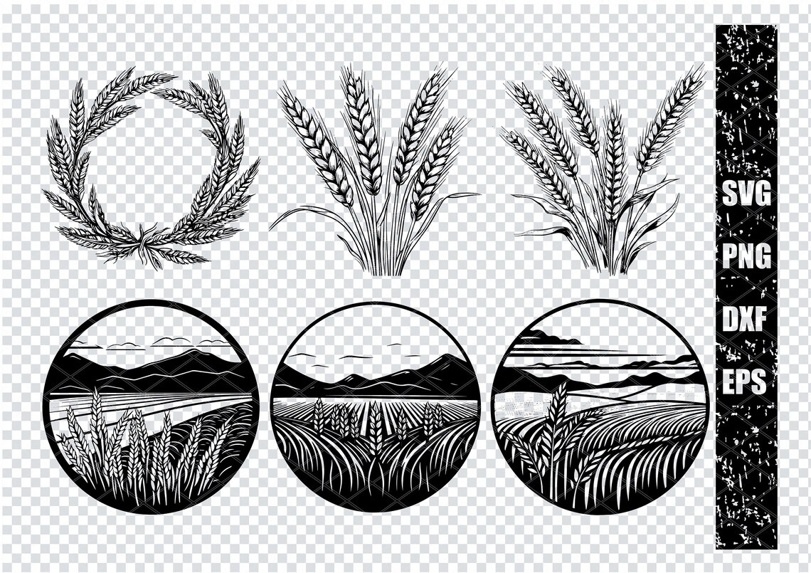 WHEAT SVG Bundle, GRAIN Svg Cut Files for Cricut, Wheat Clipart, Wheat ...