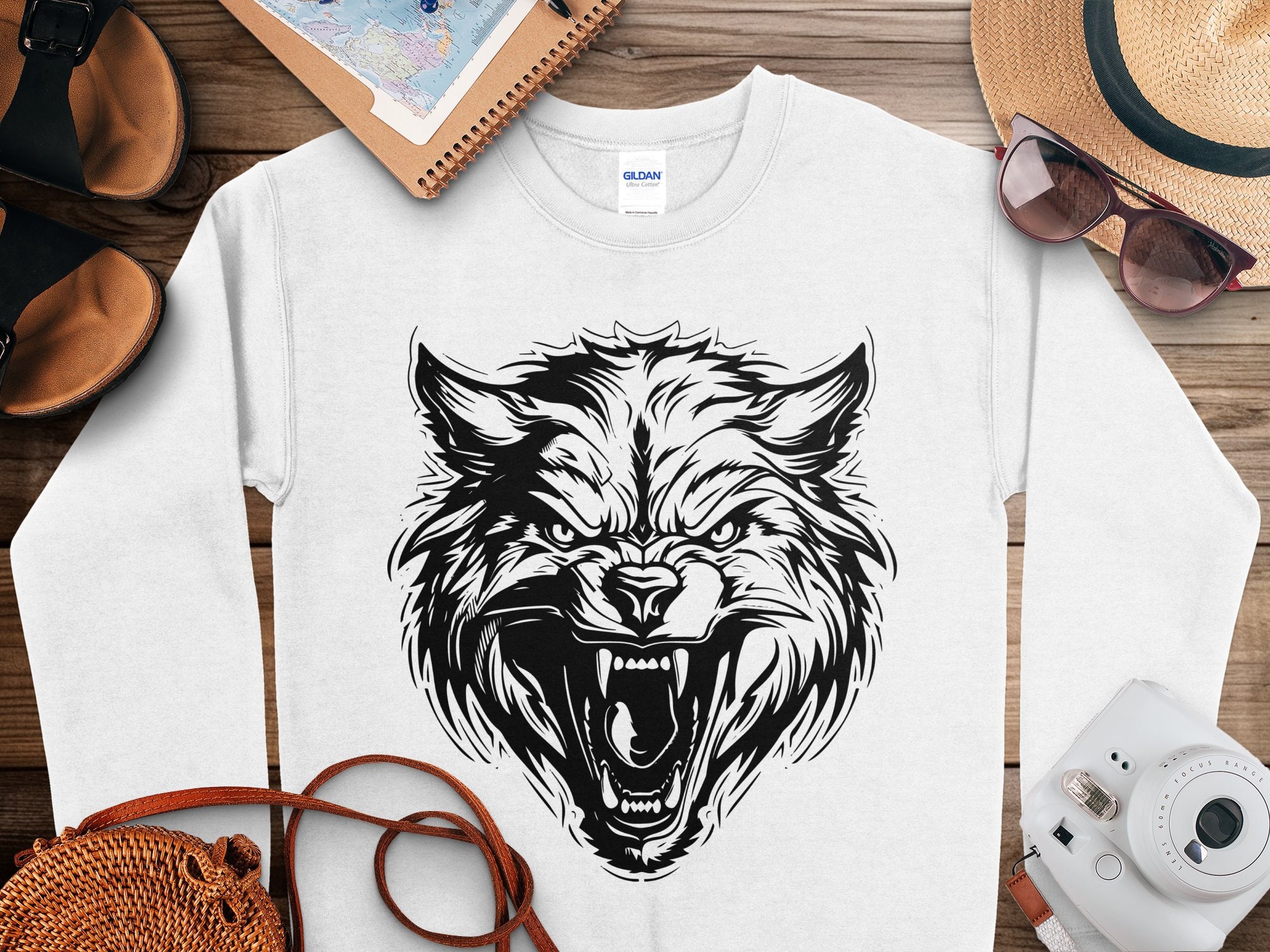 ANGRY WOLF HEAD Svg, Wolf Head Svg, Wolf Clipart, Wolf Head Svg Cut ...