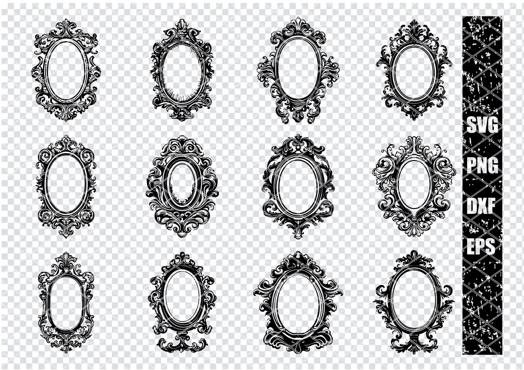 ANTIQUE MIRROR SVG, Vintage Mirror Svg Files for Cricut, Old Classic ...