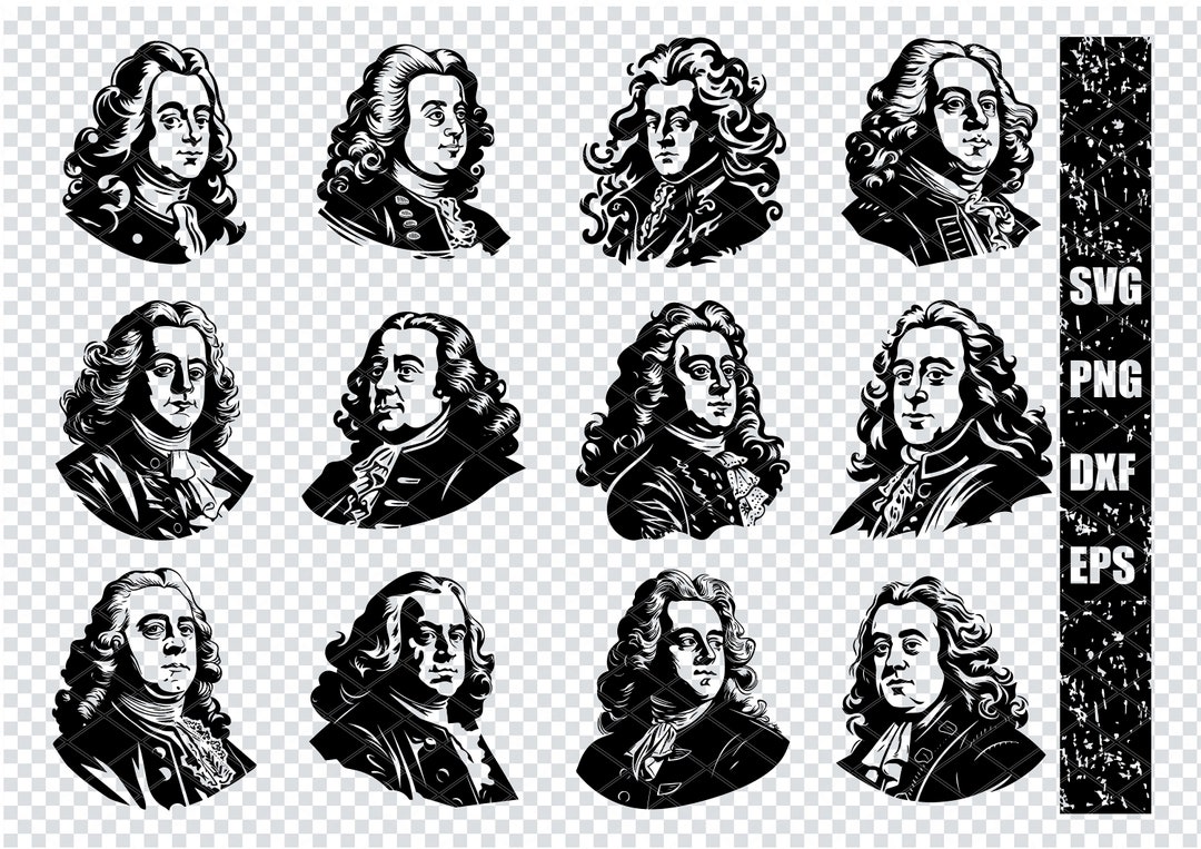 GEORGE FRIDERIC HANDEL Baroque Portrait Svg, George Frideric Handel Svg ...