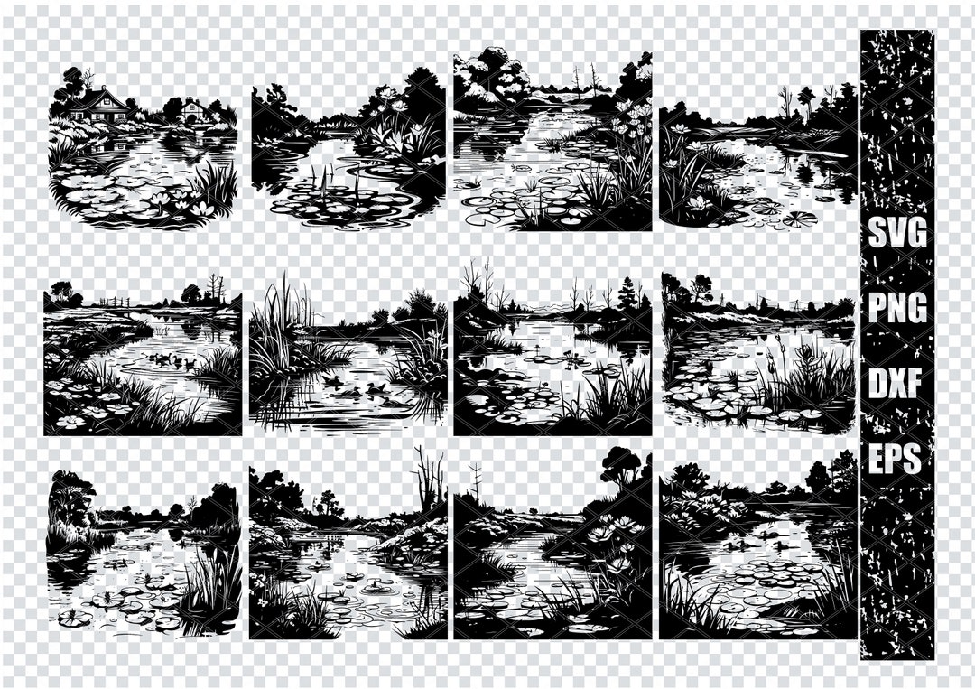 WATER POND SVG, Pond Lagoon Svg Files for Cricut, Water Reservoir ...