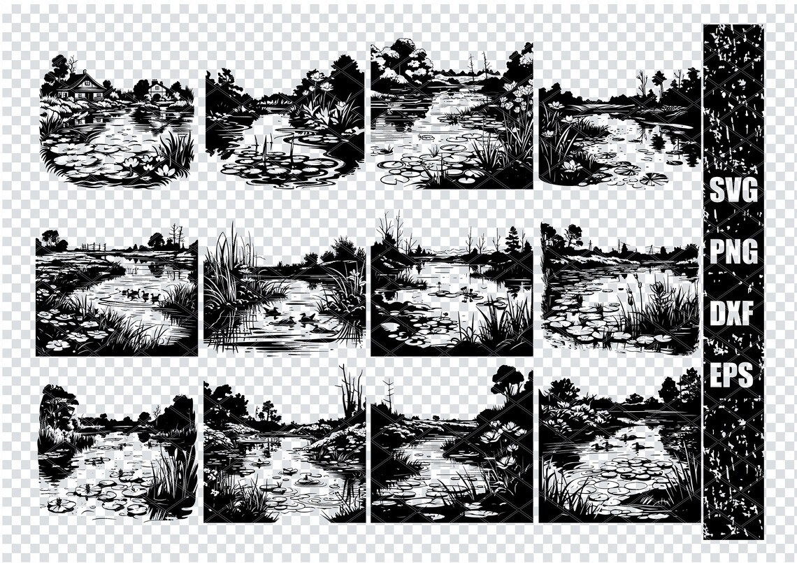WATER POND SVG, Pond Lagoon Svg Files for Cricut, Water Reservoir ...