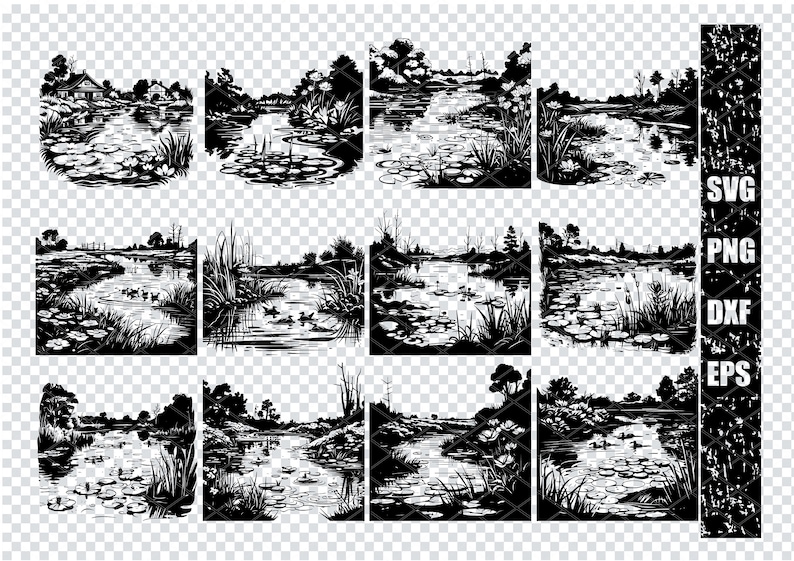 WATER POND SVG, Pond Lagoon Svg Files for Cricut, Water Reservoir ...