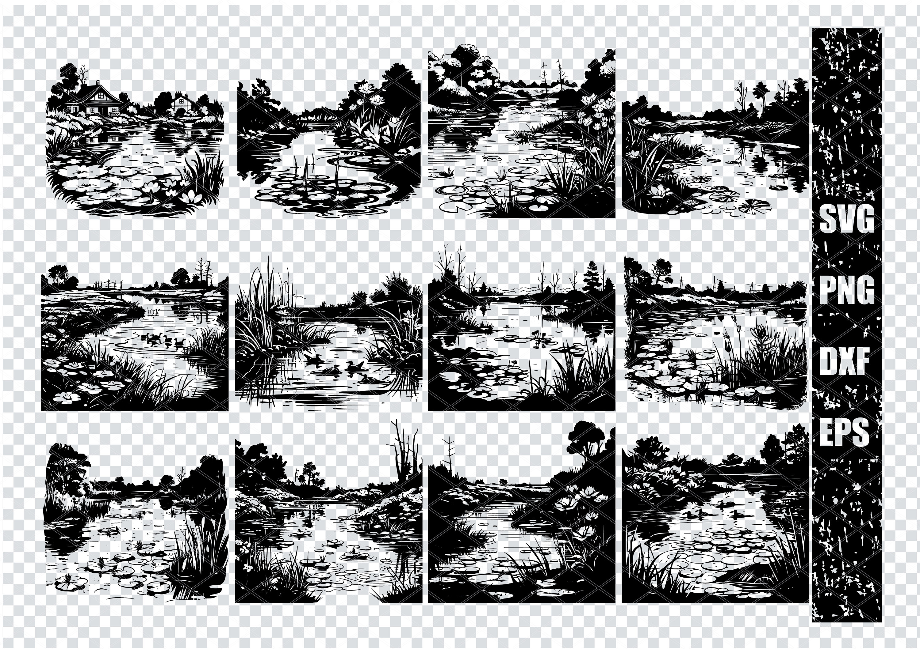 WATER POND SVG, Pond Lagoon Svg Files for Cricut, Water Reservoir ...