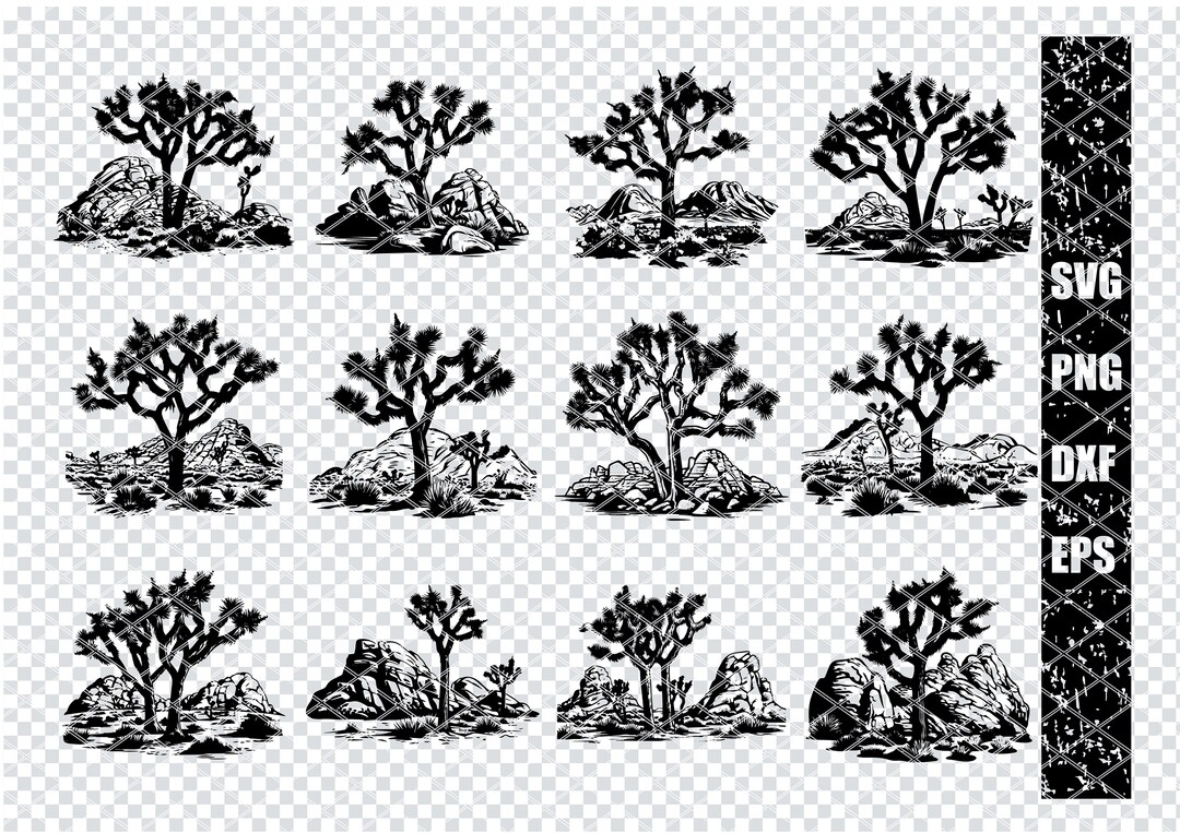JOSHUA TREE National PARK Svg, Joshua Desert Tree Svg Files for Cricut ...