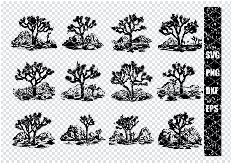 JOSHUA TREE National PARK Svg, Joshua Desert Tree Svg Files for Cricut ...