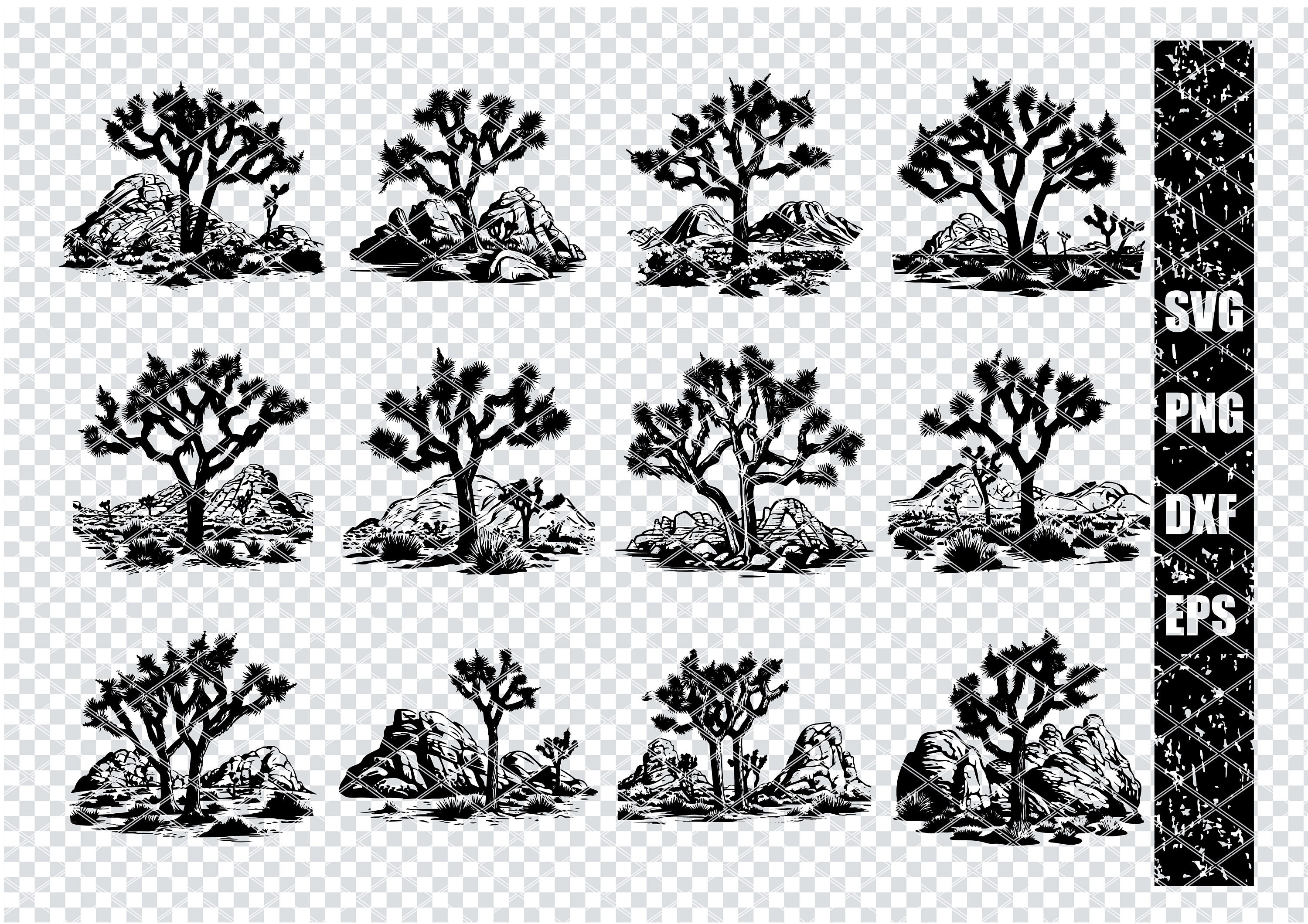 JOSHUA TREE National PARK Svg, Joshua Desert Tree Svg Files for Cricut ...