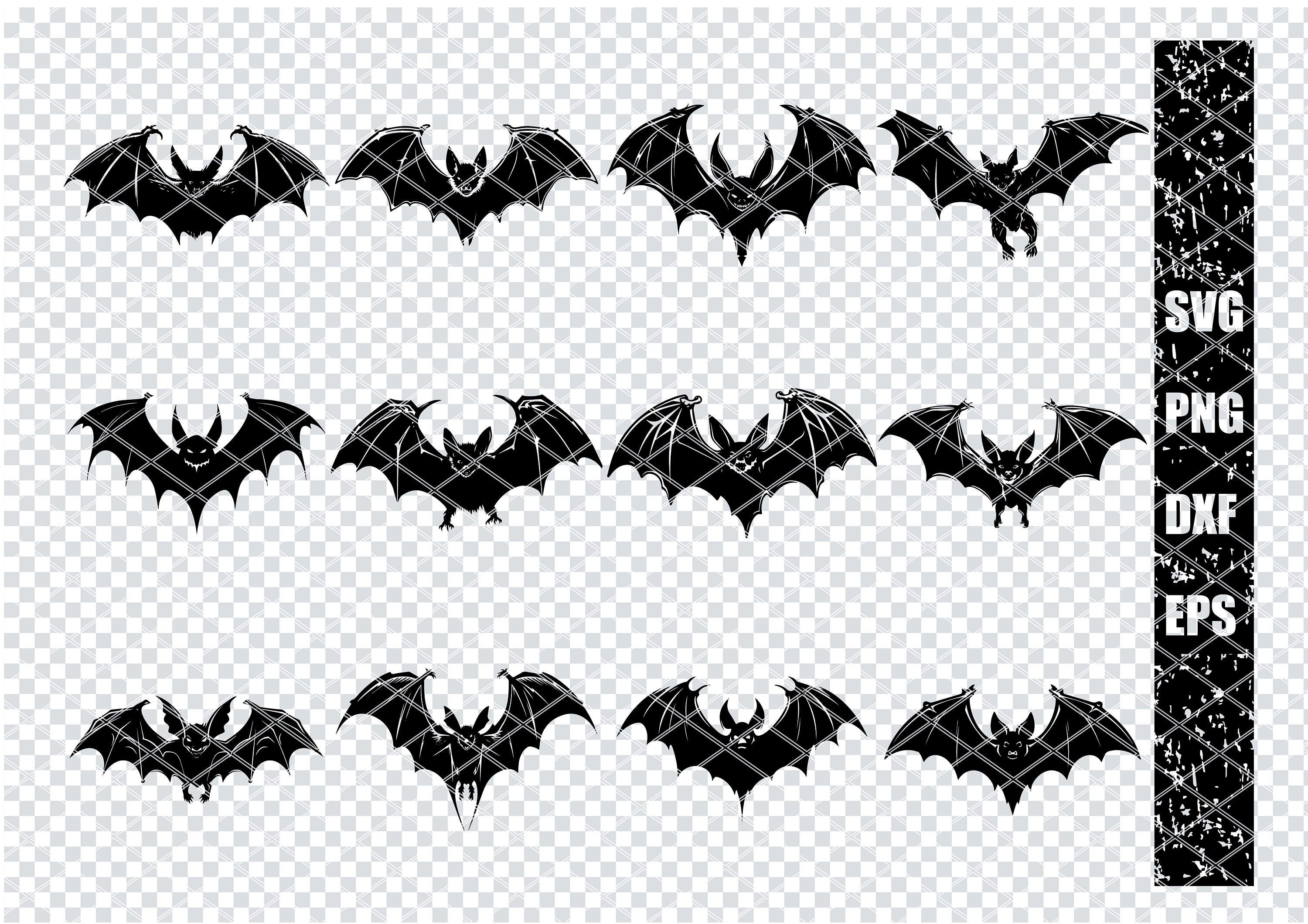 FLYING VAMPIRE BAT Svg, Creepy Gothic Bat Svg Files for Cricut ...
