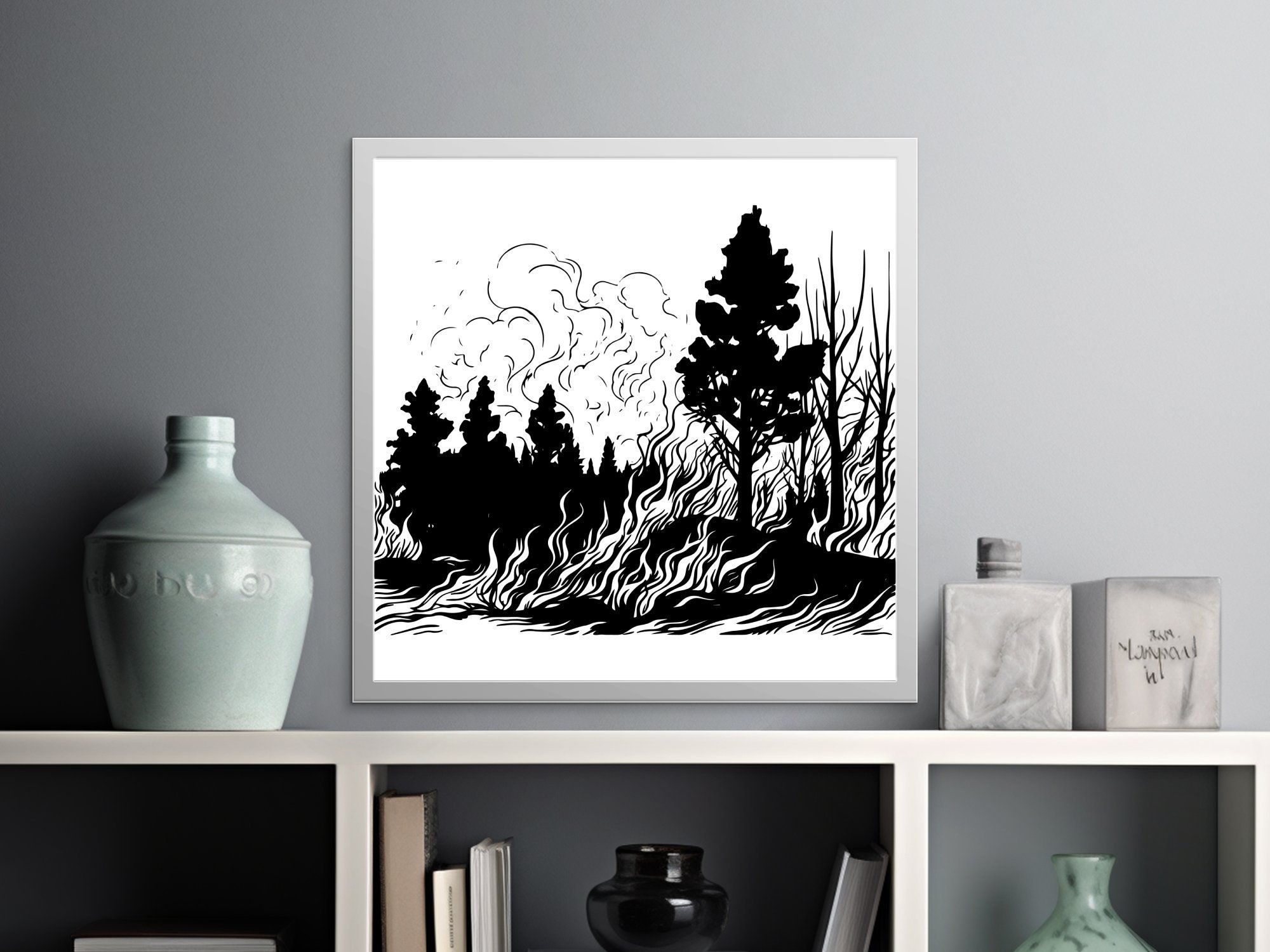 FOREST WILDFIRE SVG, Forest Bushfire Svg Files for Cricut, Forest Fire ...