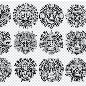 AZTEC TRIBAL ARTWORK Svg, Aztec Mural Artwork Svg Files for Cricut ...