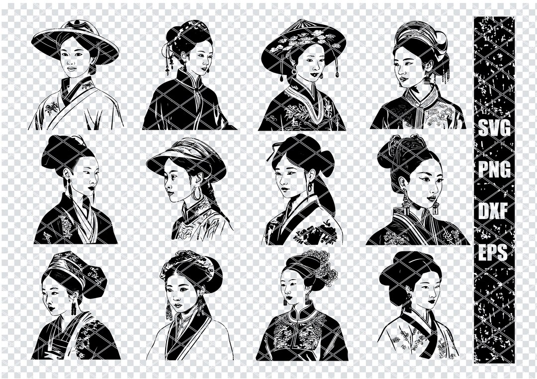 CHINESE WOMAN SVG, Chinese Woman Svg Files for Cricut, Chinese Woman ...