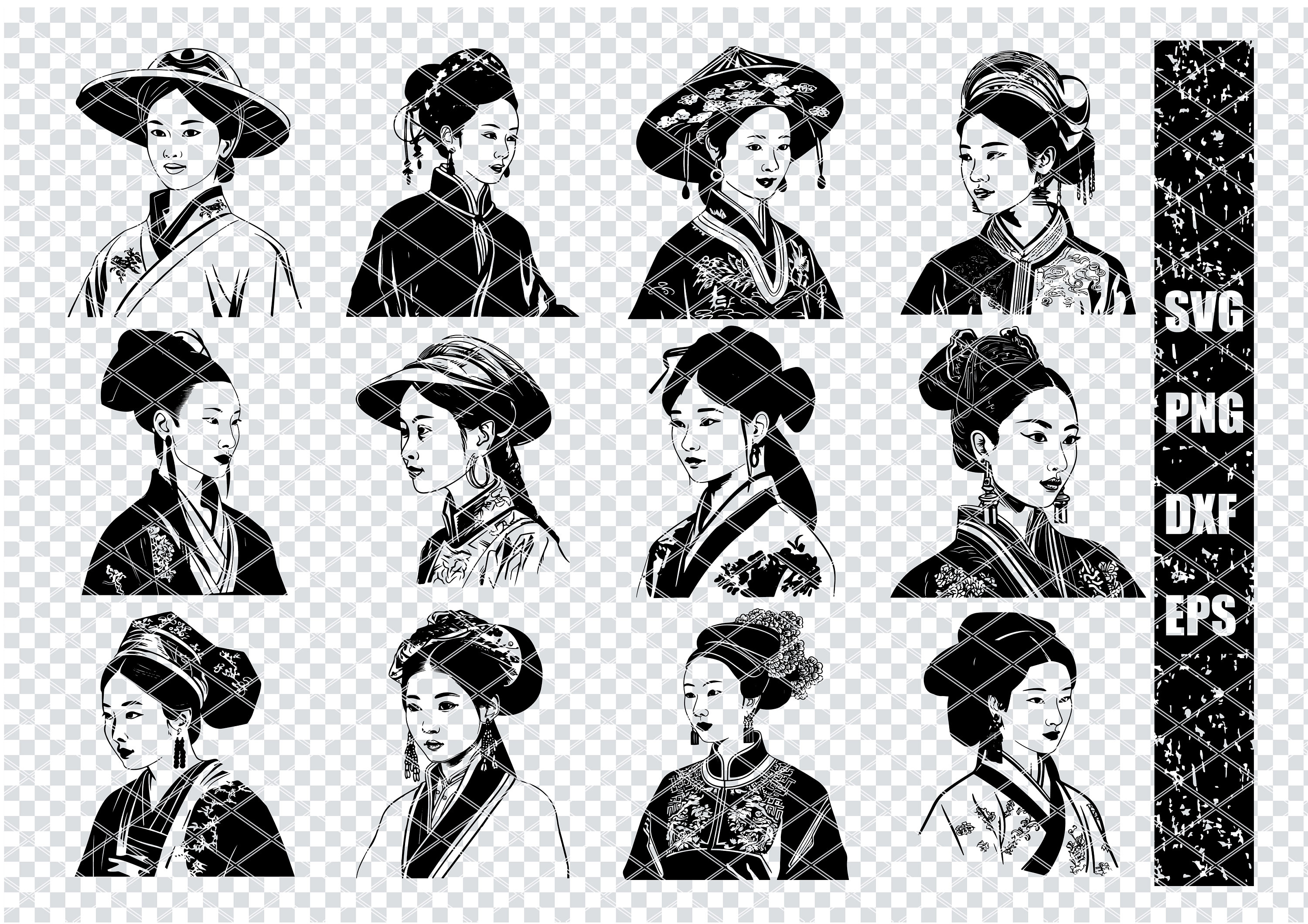 CHINESE WOMAN SVG, Chinese Woman Svg Files for Cricut, Chinese Woman ...