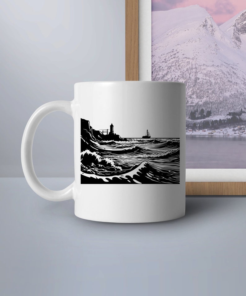 SEASCAPE COASTAL SCENERY Svg, Ocean View Beach Svg Files for Cricut ...