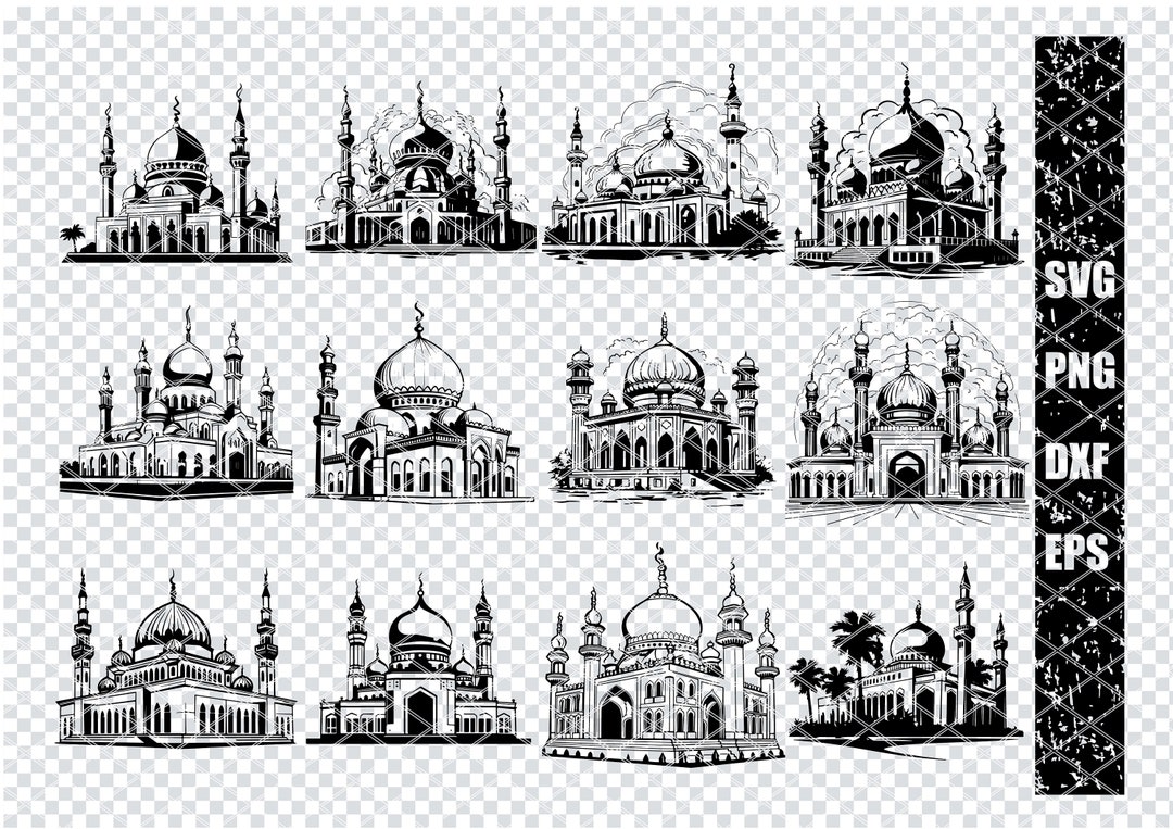 MUSLIM ISLAMIC TEMPLE Svg, Muslim Mosque Svg Files for Cricut, Islamic ...