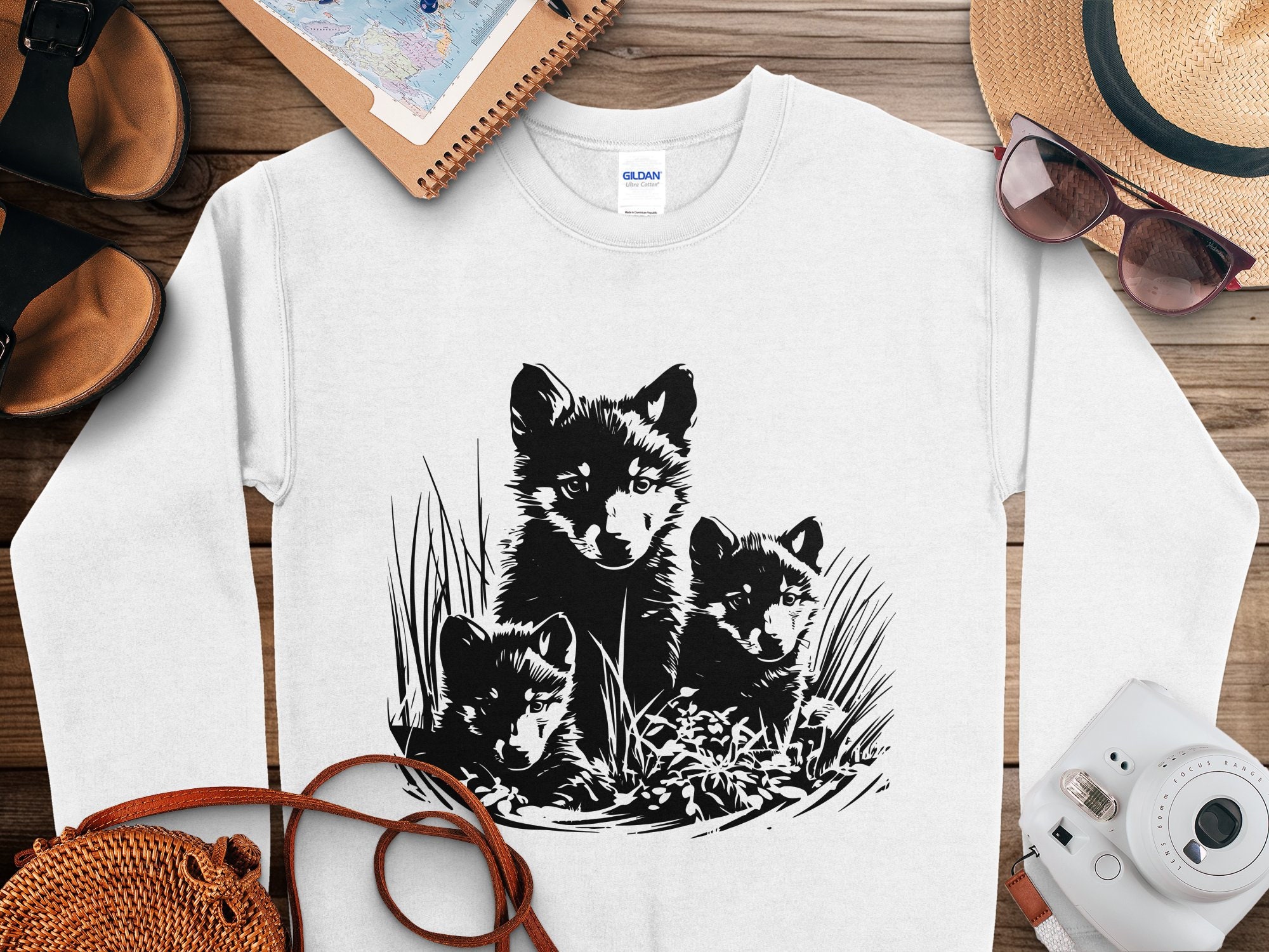 CUTE WOLF CUBS Svg, Cute Baby Wolf Cub Svg Files for Cricut, Adorable ...