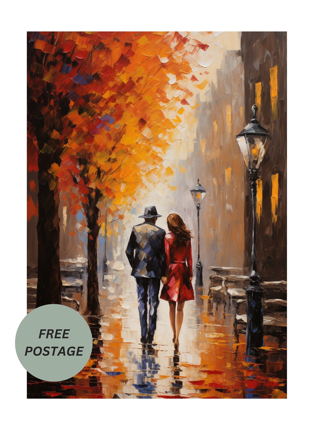 Abstract Wall Art, Couple Wall Art Print, Abstract Print of a Couple ...