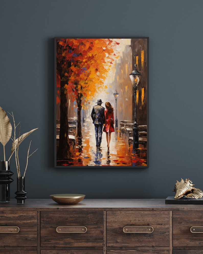 Abstract Wall Art, Couple Wall Art Print, Abstract Print of a Couple ...