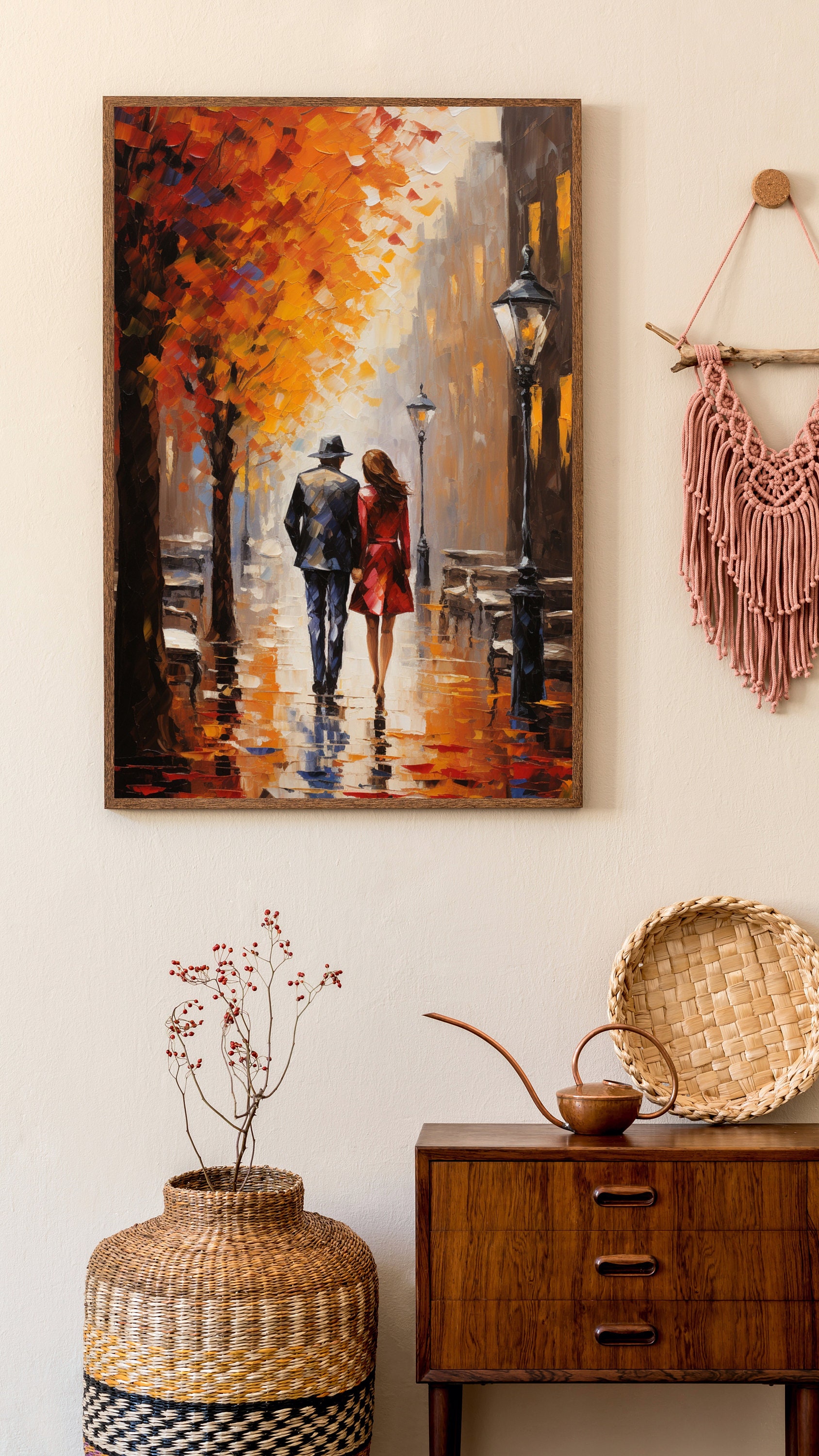 Abstract Wall Art, Couple Wall Art Print, Abstract Print of a Couple ...