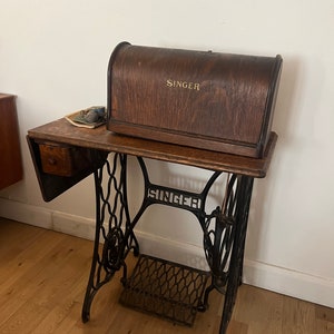 Singer Vintage Sewing Machine Model 15K 1918 With Treadle - Etsy