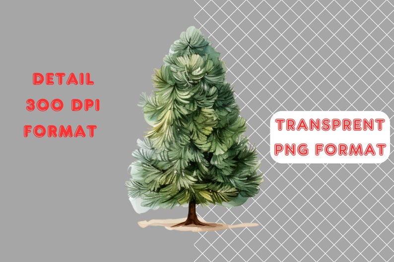 Snowfall and Tree Clipart / 13 Clipart / 3000 X 3000 Px / 300 Dpi ...