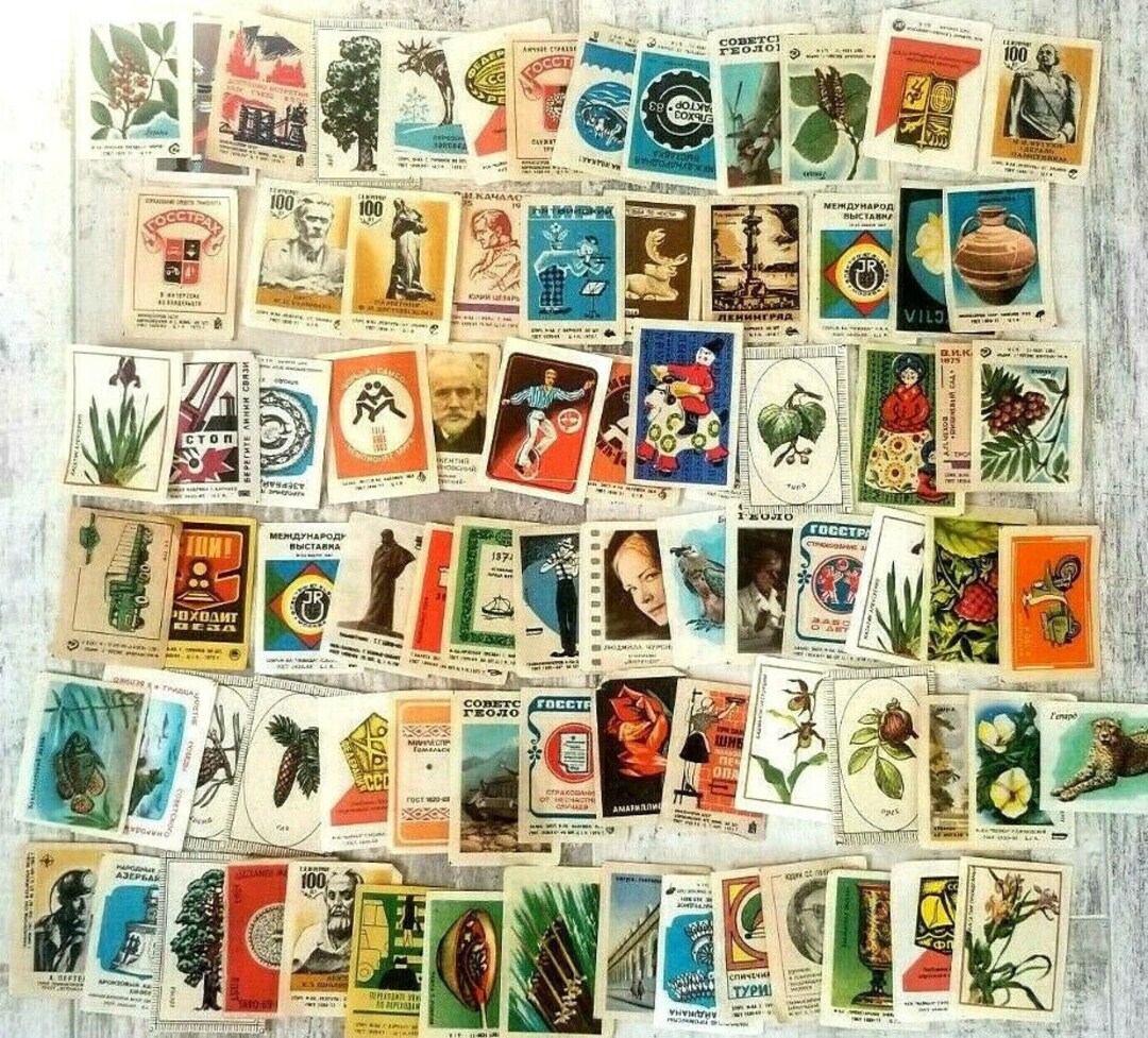 Ussr MATCHBOX LABELS Matches Labels Soviet Match Box Matches Set 83 ...