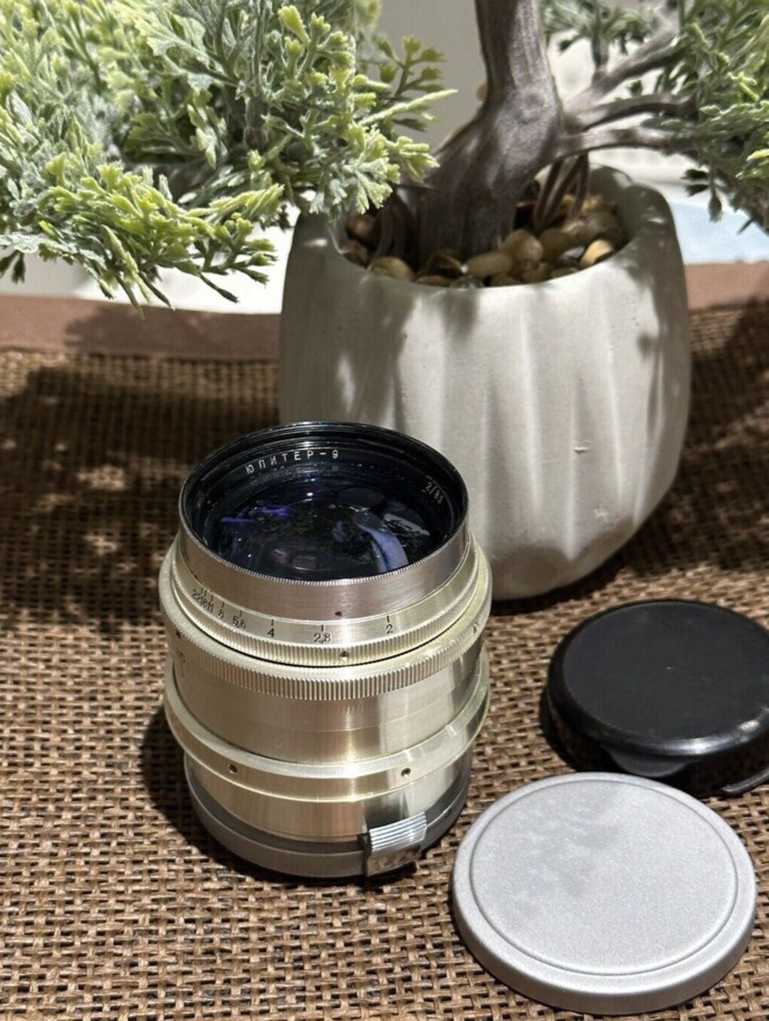 Jupiter 9 White 85mm F/2 Soviet Era Lens Copy Sonnar Lens for Kiev Contax Soviet Portrait Lens ...