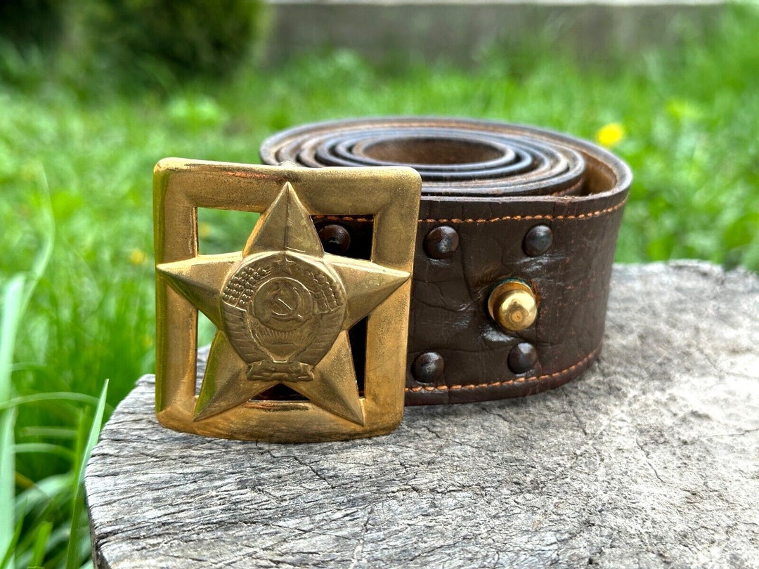 Brown Full Grain Leather Belt, Vintage Garter Belt, Mens Leather Belt ...
