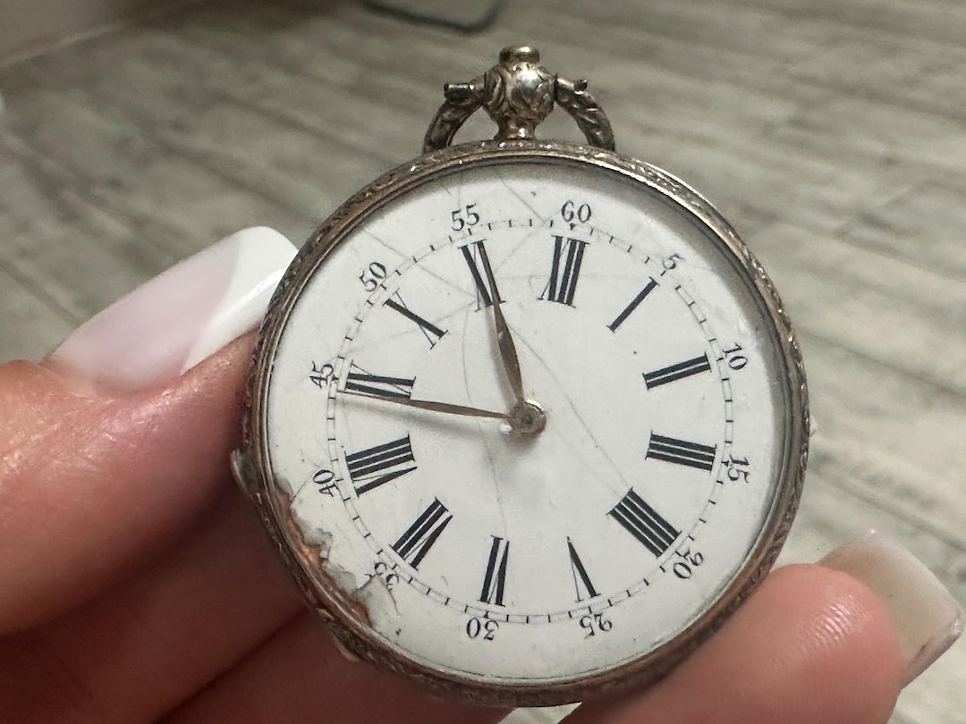 Vintage Pocket Watch Pocket Watch Silver Spare Part Case ROBERT GENEVE ...