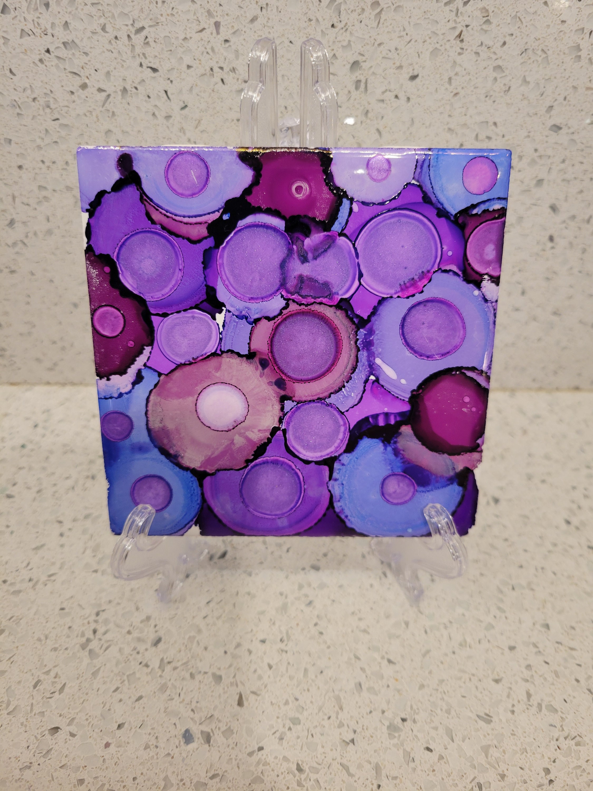 Alcohol Ink Tile Set - Etsy