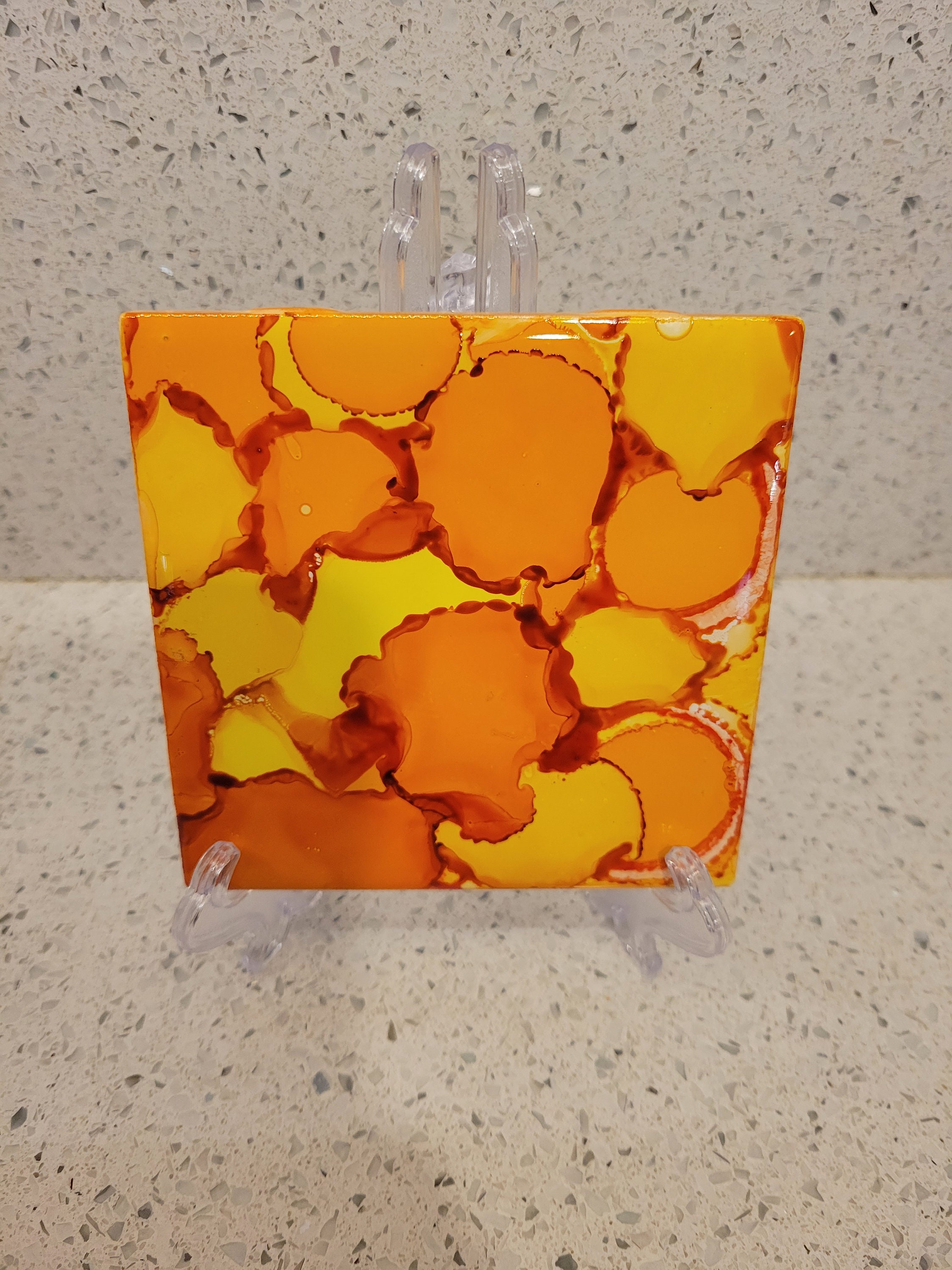 Alcohol Ink Tile Set - Etsy