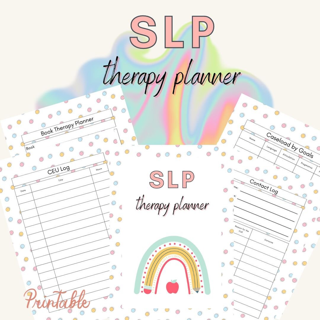 SLP Planner I Speech Therapy Planner | PDF Printable - Etsy