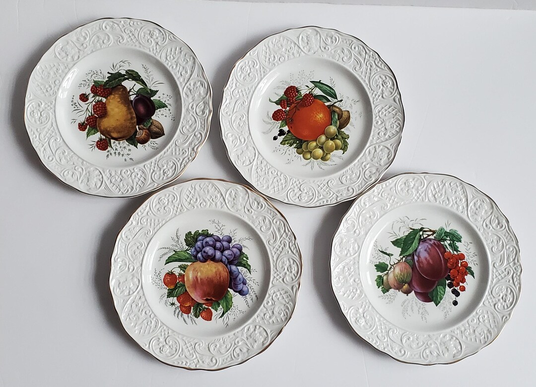 Vintage Simpsons Potters Side Plates 4pcs Set Marlborough Old English ...